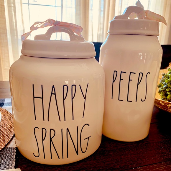 Rae Dunn | Kitchen | Rae Dunn Happy Spring Container | Poshmark